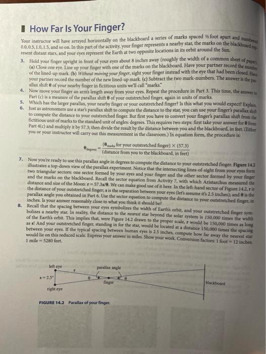 ACTIVITY 14 Precision Astronomy After Galileo—Stellar | Chegg.com