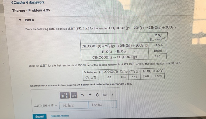 Solved Chapter 4 Homework Thermo- Problem 4.25 Part A From | Chegg.com
