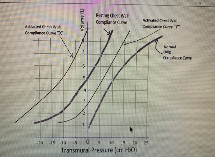 Volume (L) Resting Chest Wall Compliance Curve | Chegg.com