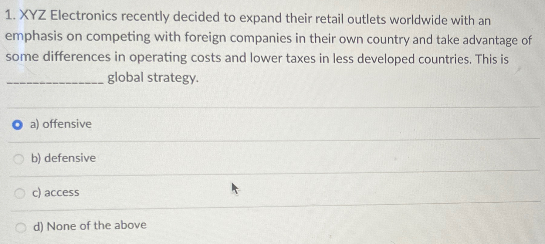 Solved XYZ Electronics recently decided to expand their | Chegg.com