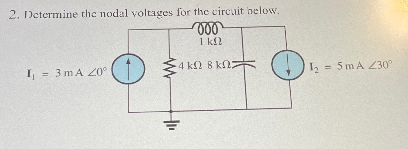 Solved Determine the nodal voltages for the circuit below. | Chegg.com