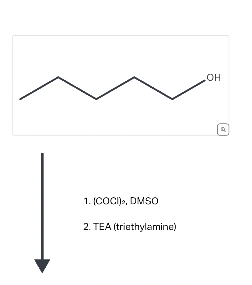 1(COCl)2, ﻿DMSOTEA (triethylamine) | Chegg.com