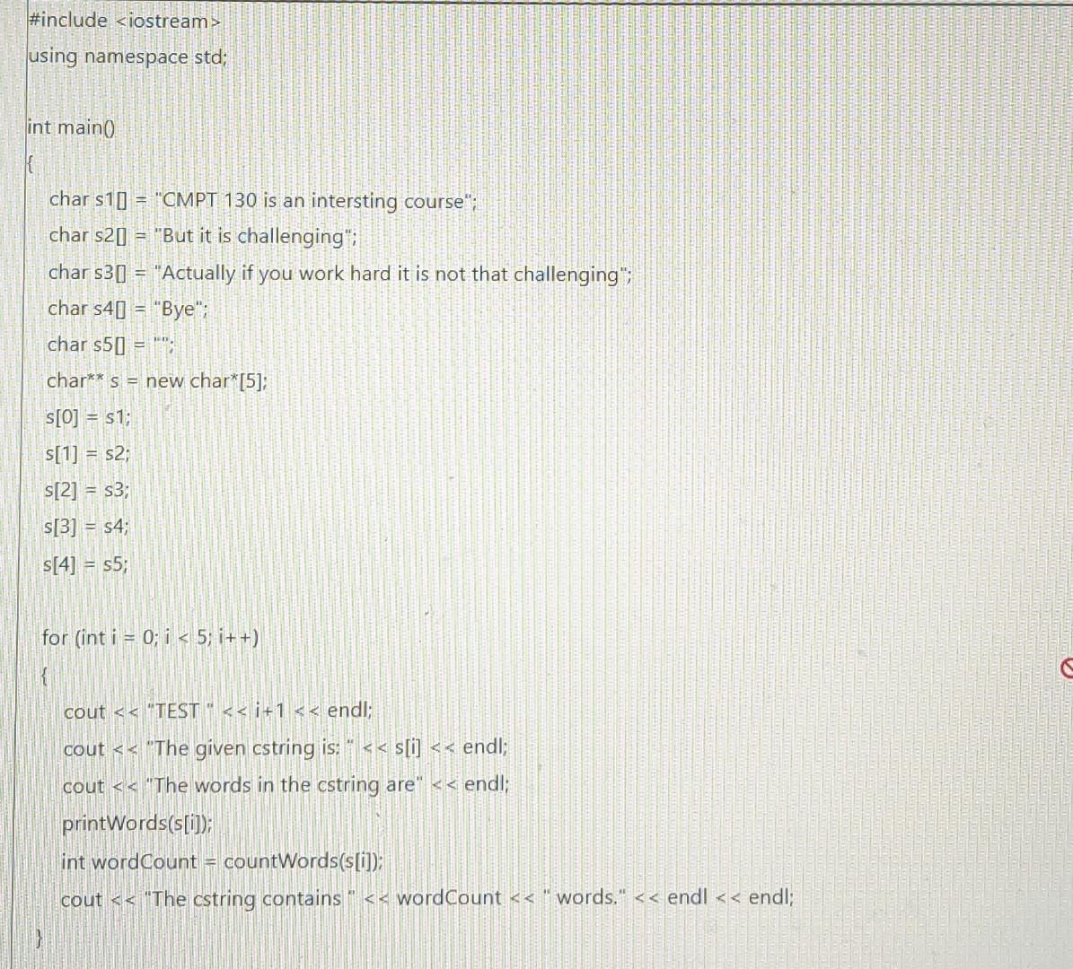 Solved Problem Statement Consider the following program | Chegg.com