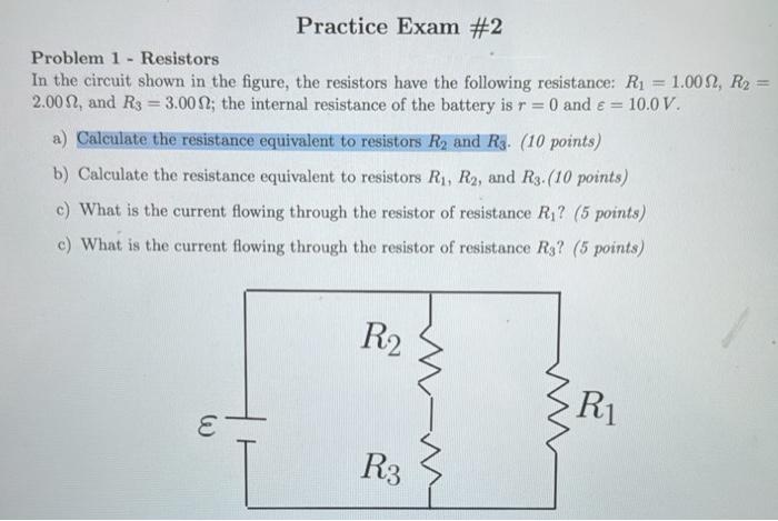 Solved Problem 1 - Resistors In the circuit shown in the | Chegg.com