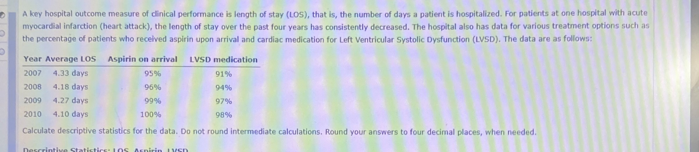 Solved A key hospital outcome measure of clinical | Chegg.com