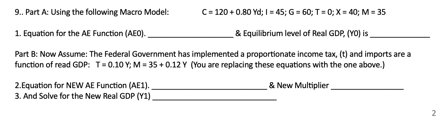 Solved 9.. ﻿Part A: Using the following Macro | Chegg.com
