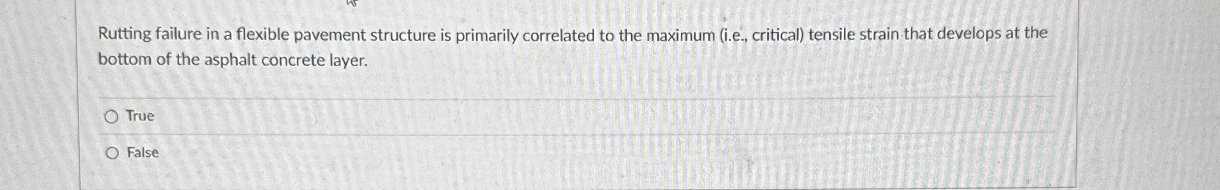 Solved Rutting failure in a flexible pavement structure is | Chegg.com