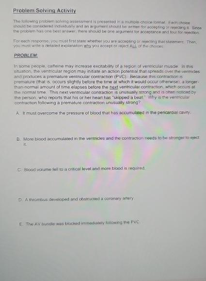 Solved Problem Solving ActivityThe folowing problem solving | Chegg.com