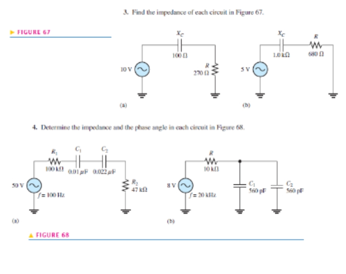 Solved Find the impedance of each circuit in Figure | Chegg.com