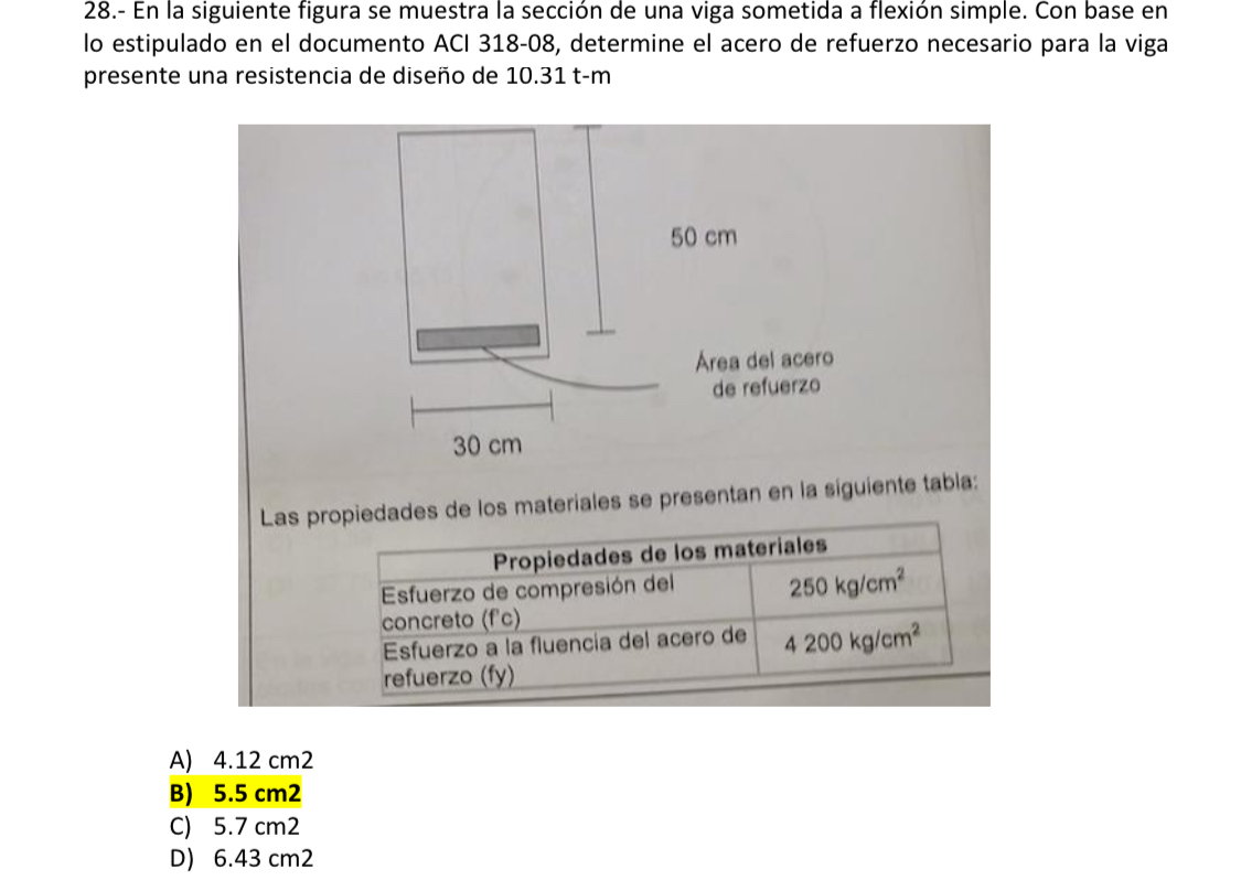 Solved 28.- ﻿En la siguiente figura se muestra la sección de | Chegg.com