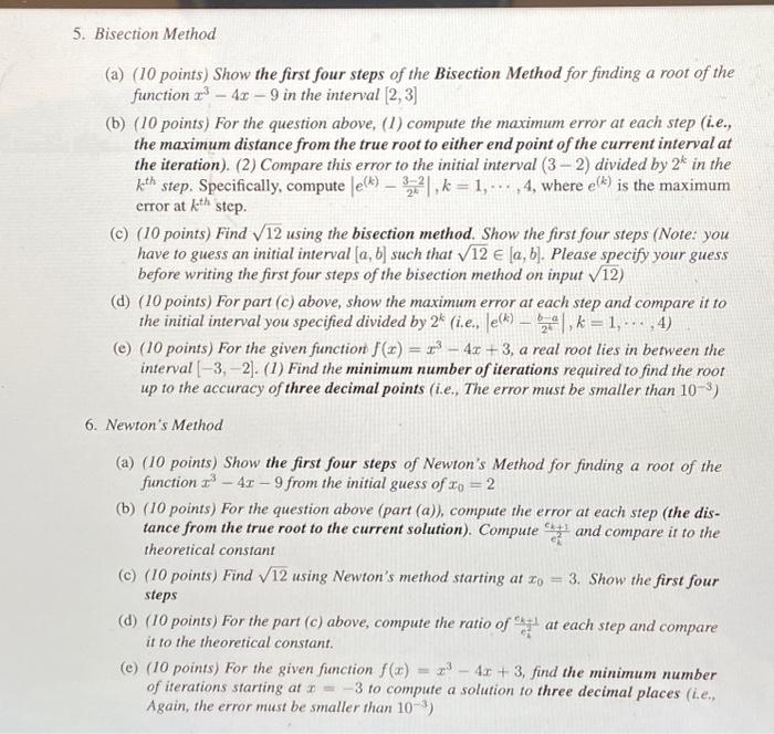 Constant Slope Method (a) (10 points) Show the first | Chegg.com Constant Slope Method (a) (10 points) Show the first | Chegg.com