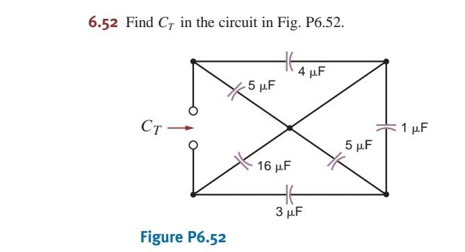 Solved 6.52 Find CT in the circuit in Fig. P6.52. Figure | Chegg.com