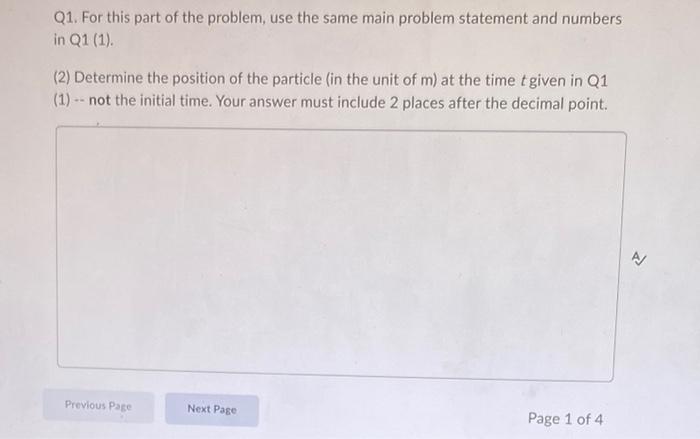 Solved Q1. The acceleration of a particle moving along a | Chegg.com