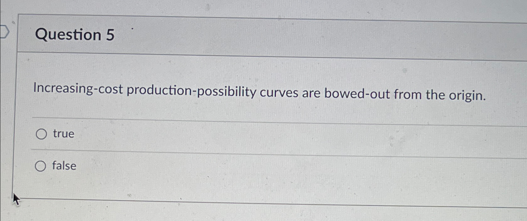 Solved Question 5Increasing-cost production-possibility | Chegg.com