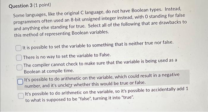 Solved Some languages, like the original C language, do not | Chegg.com