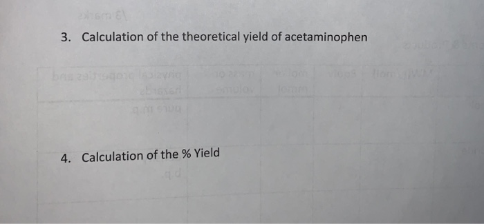 Solved synthesis and recrystallization of Acetaminophen | Chegg.com