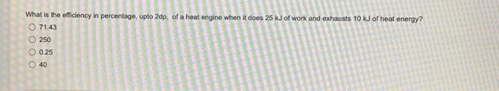 Solved What is the efficiency in percentage, upto 2dp, of a | Chegg.com