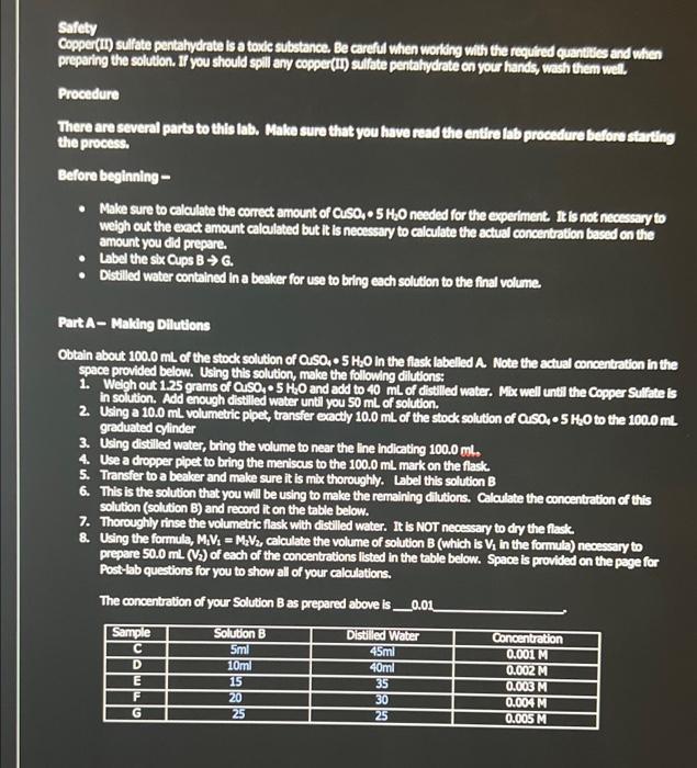 Introduction Preparation Of A Solution Is An Chegg
