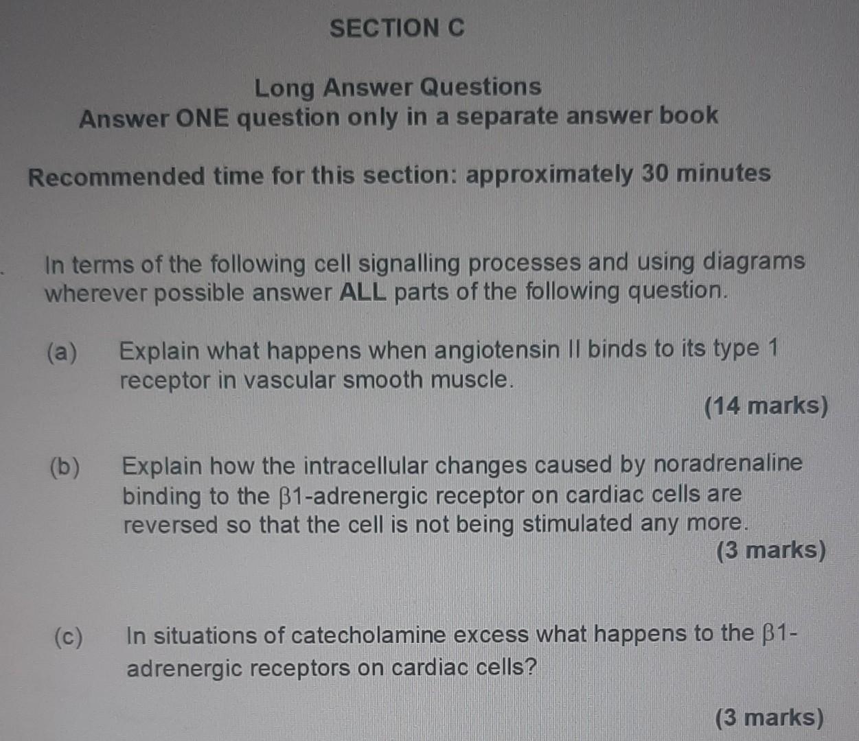 Solved SECTION C Long Answer Questions Answer ONE question | Chegg.com