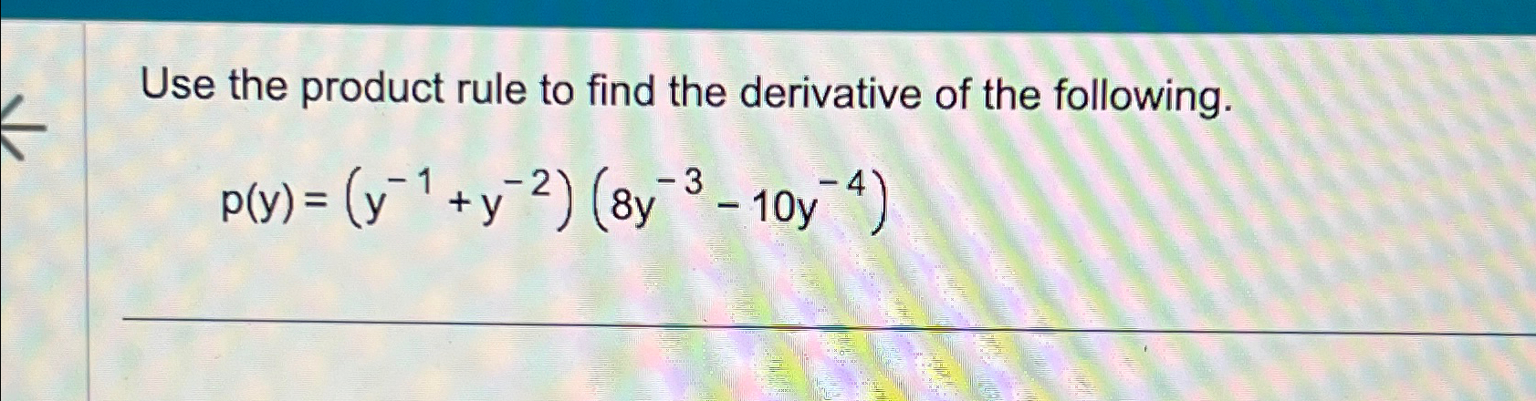 Solved Use the product rule to find the derivative of the | Chegg.com