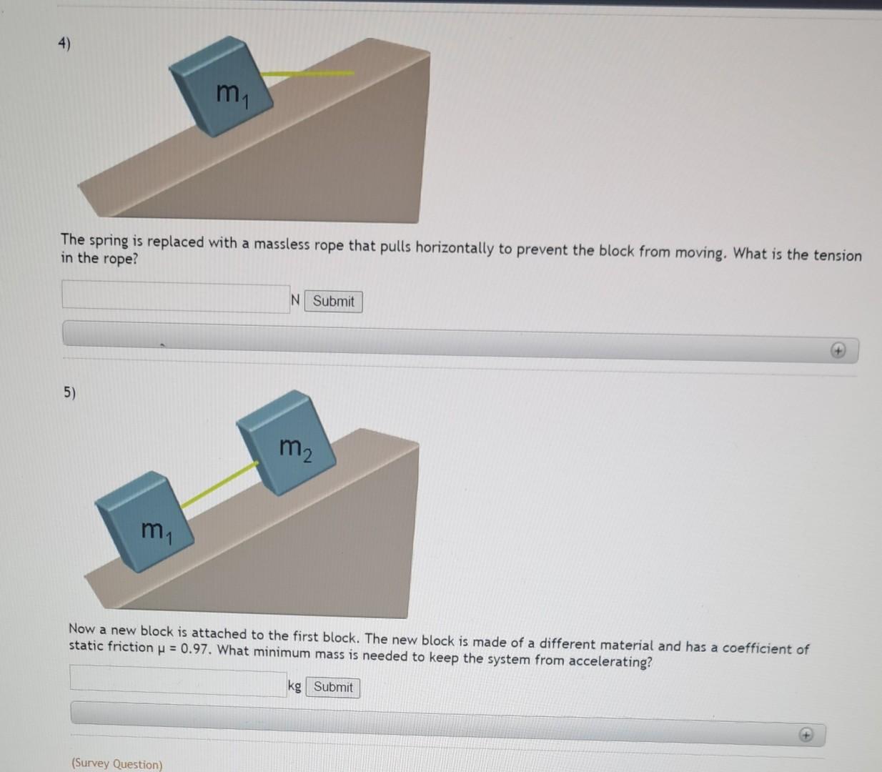 Solved A block with mass m1=9.3 kg is on an incline with an | Chegg.com