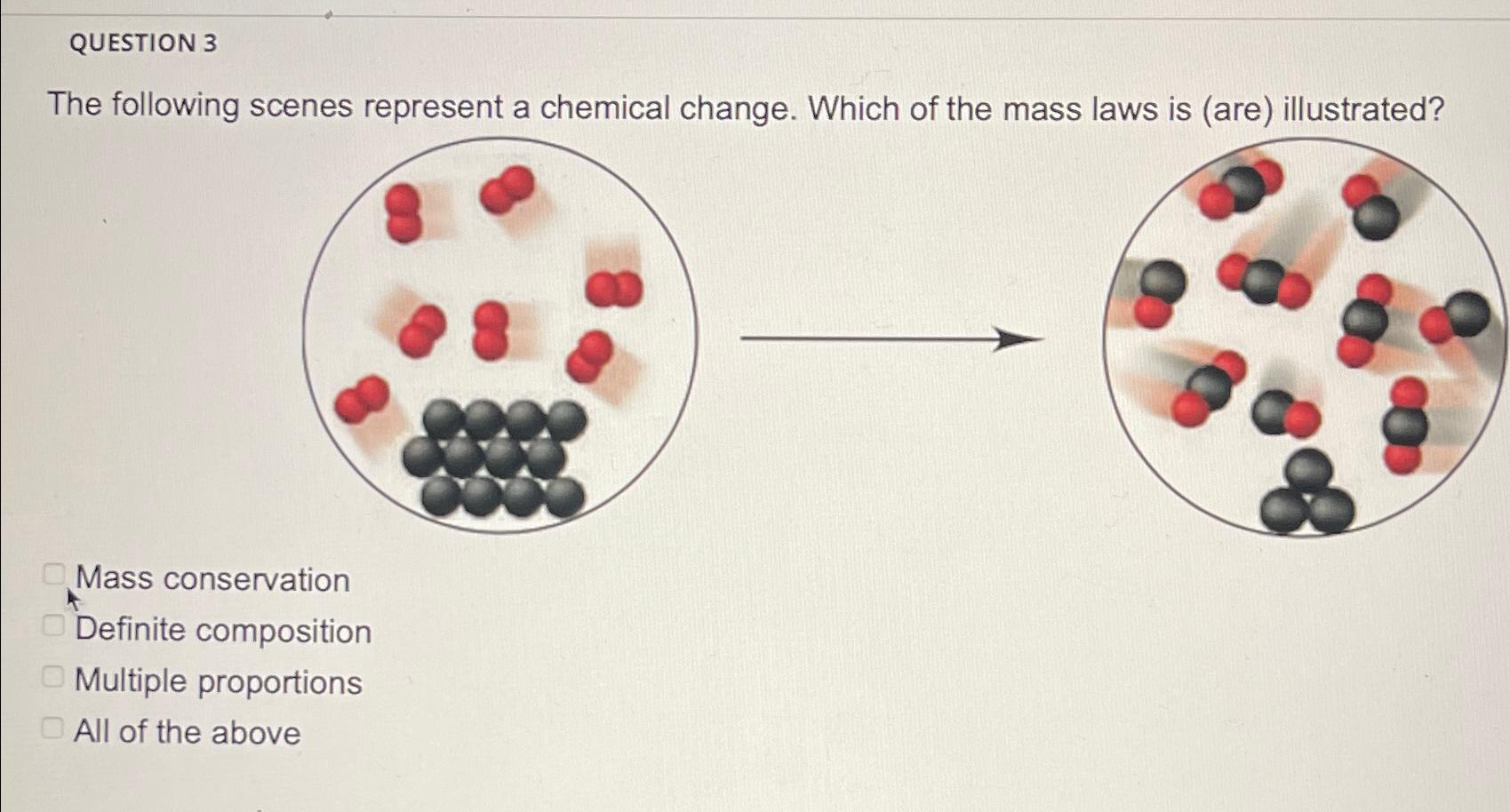 Solved QUESTION 3The following scenes represent a chemical | Chegg.com