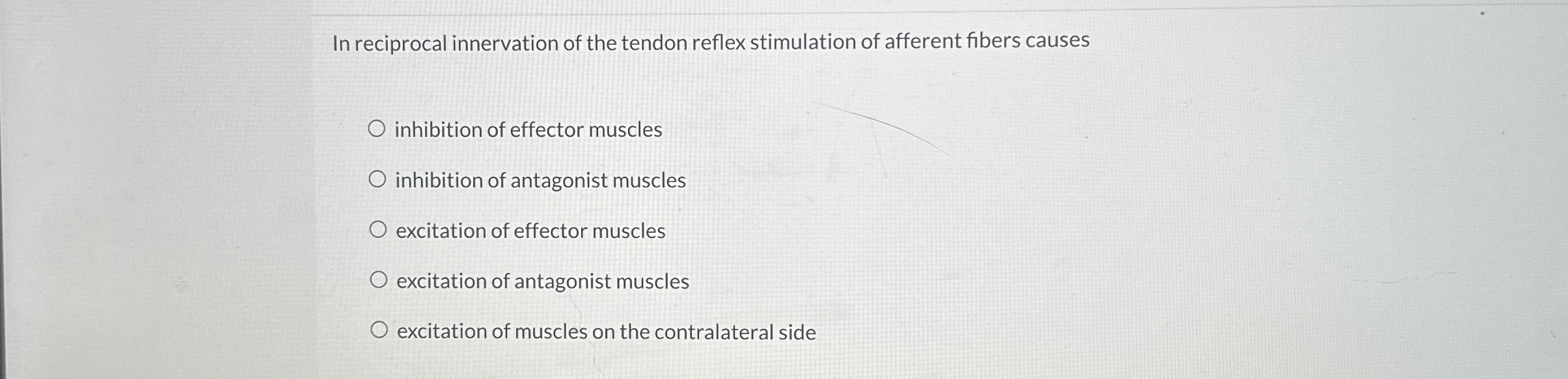 Solved In reciprocal innervation of the tendon reflex | Chegg.com
