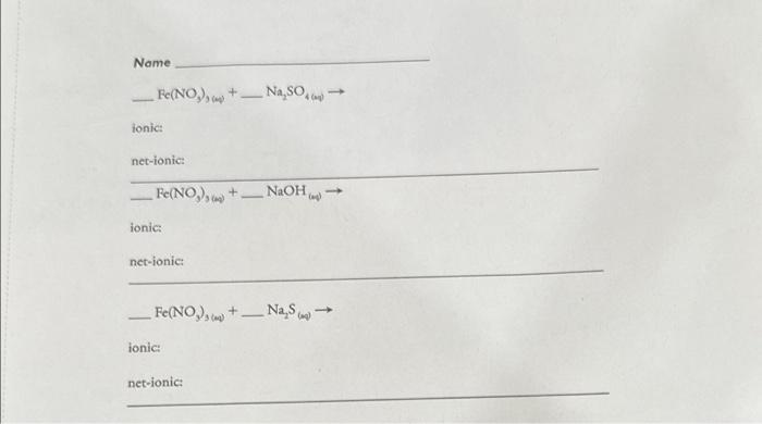 UNKNOWN CATION IDENTITY (with charge shown): Write | Chegg.com