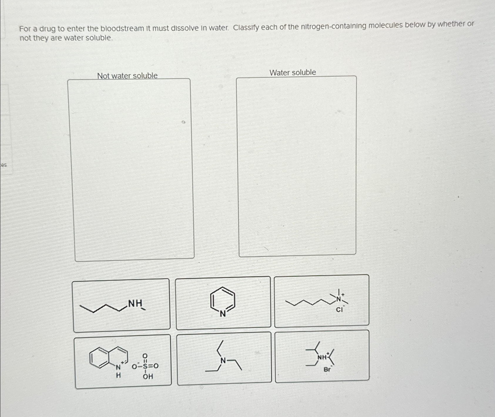 Solved For a drug to enter the bloodstream it must dissolve | Chegg.com Solved For a drug to enter the bloodstream it must dissolve | Chegg.com