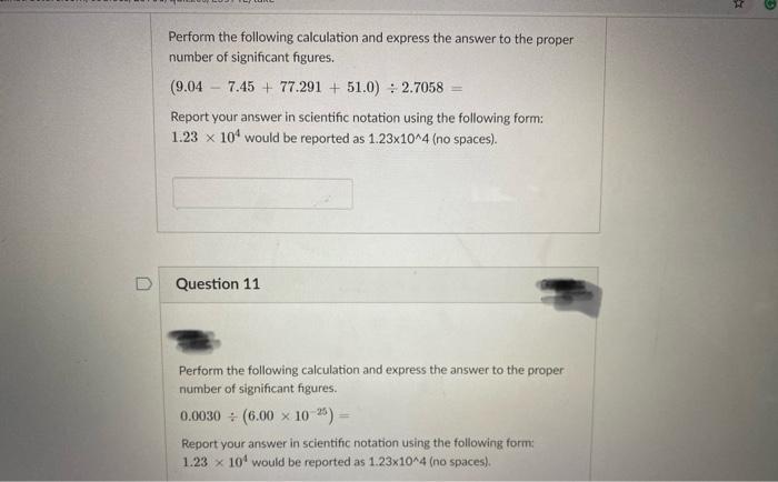 Solved Perform the following calculation and express the | Chegg.com