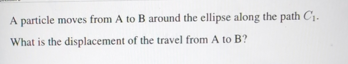 Solved A particle moves from A to B around the ellipse along | Chegg.com