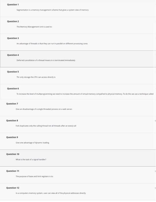 Solved Question 13 1 out of 1 point Swapping may be | Chegg.com