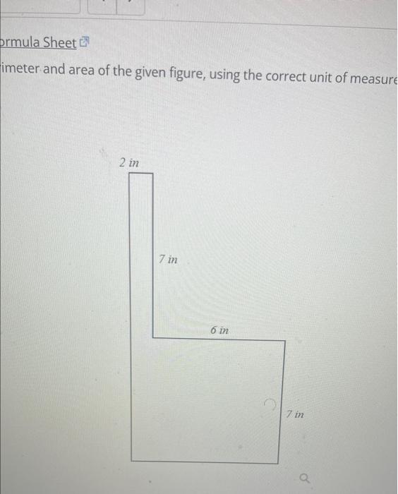 Solved imeter and area of the given figure, using the | Chegg.com