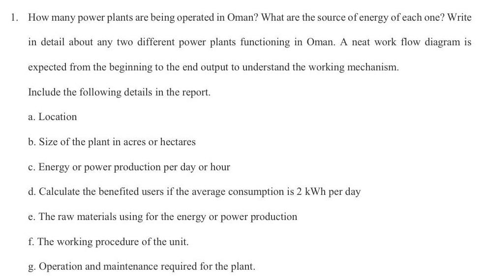 Solved 1 How Many Power Plants Are Being Operated In Oman Chegg solved-1-how-many-power-plants-are-being-operated-in-oman-chegg