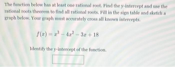 Solved The function below has at least one rational root. | Chegg.com