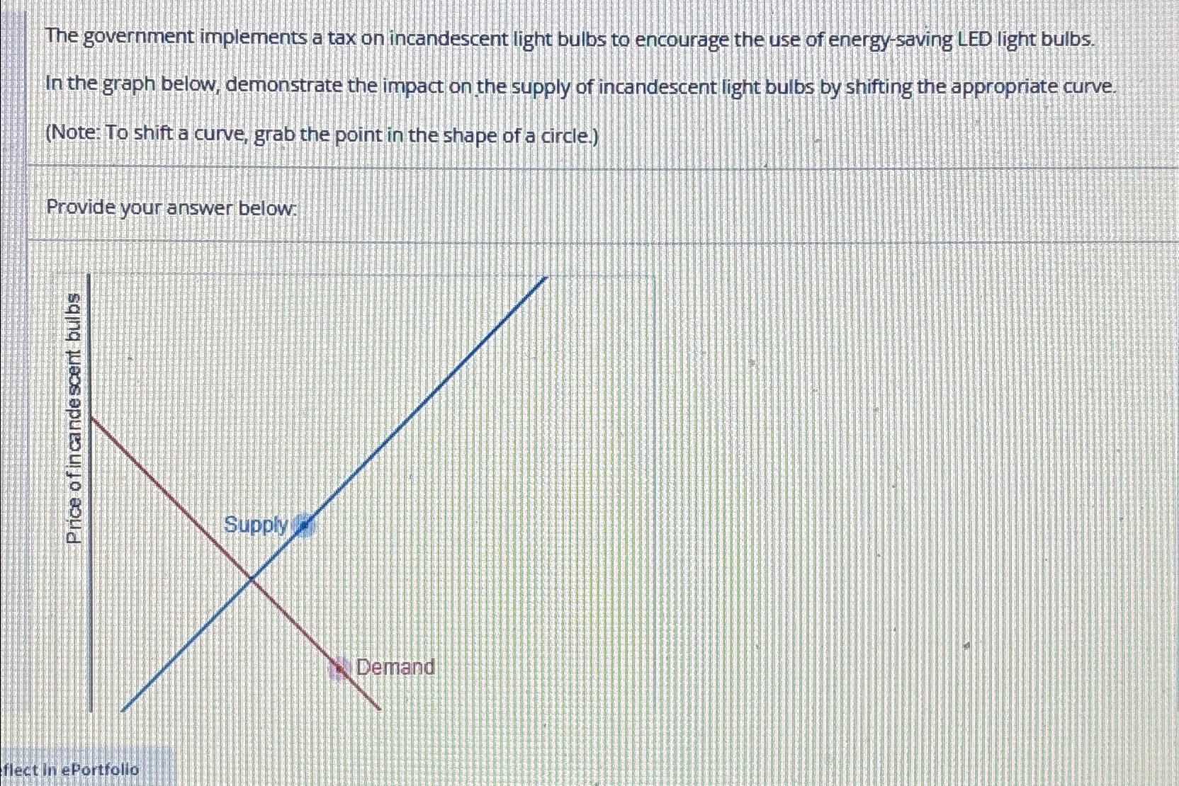 Solved The government implements a tax on incandescent light | Chegg.com