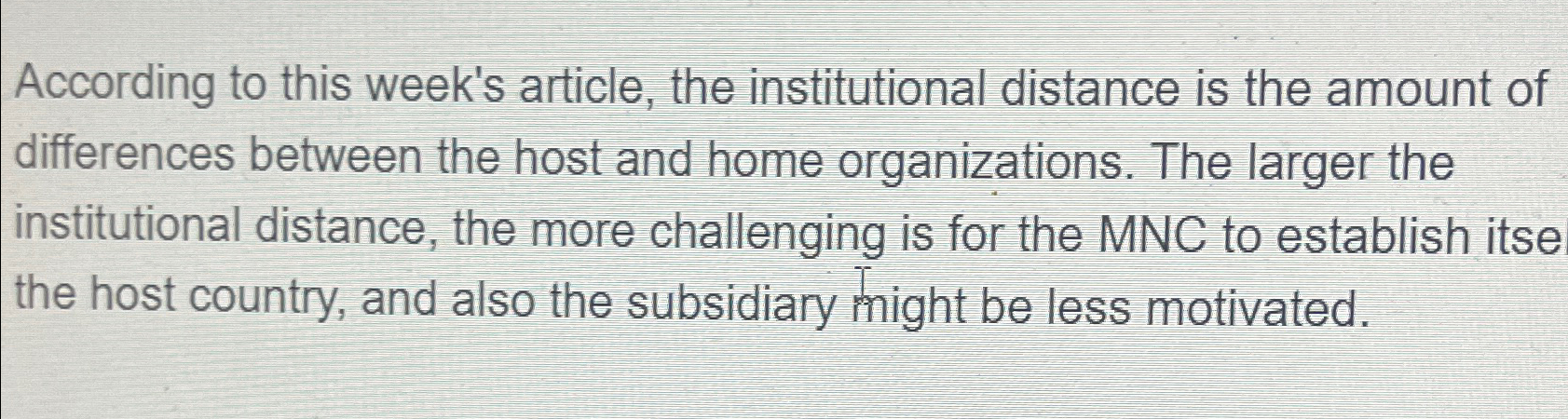 Solved According to this week's article, the institutional | Chegg.com