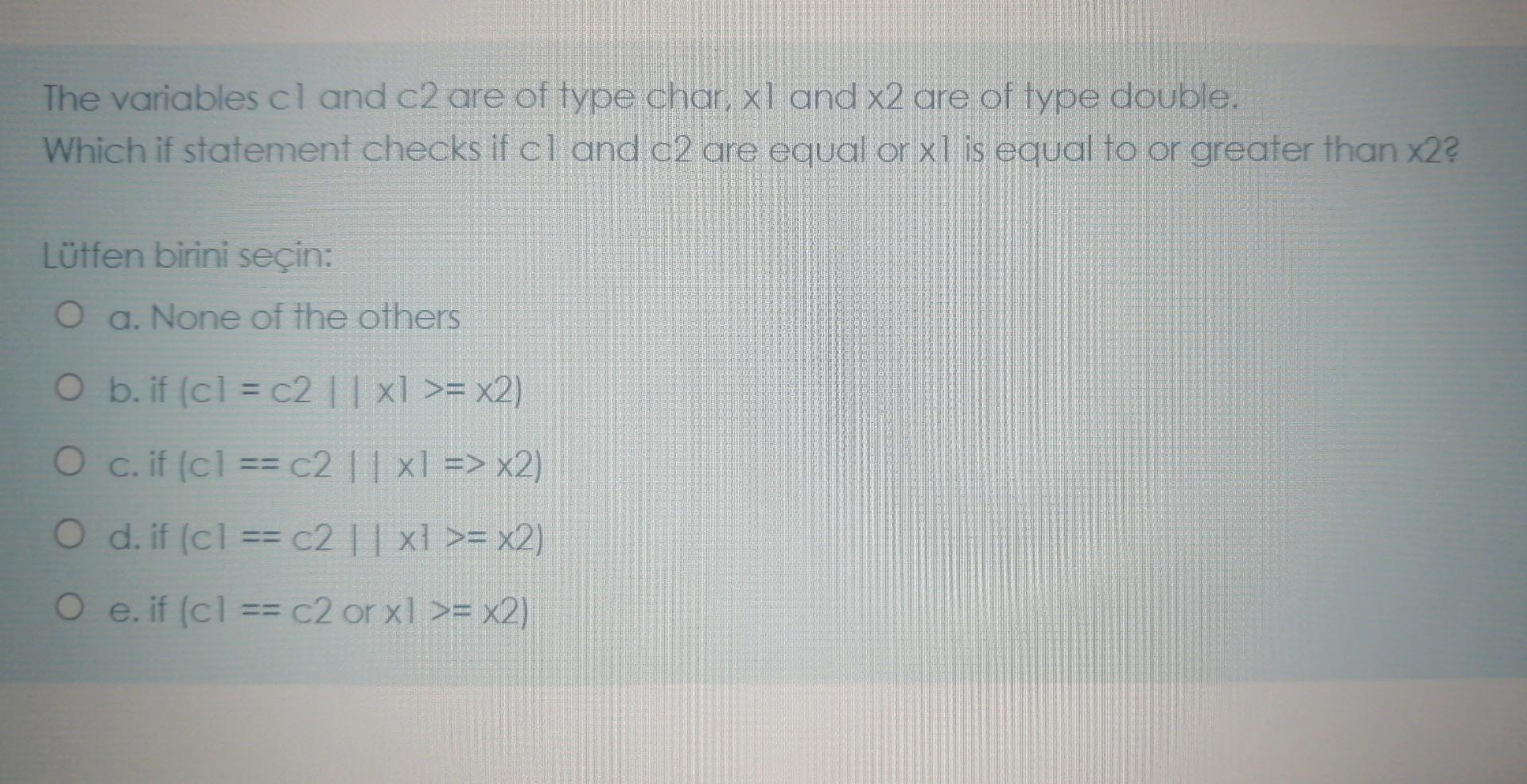 Solved The variables cl and c2 are of type char, xl and ×2 | Chegg.com