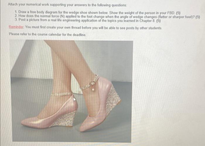 Solved Attach your numerical work supporting your answers to | Chegg.com