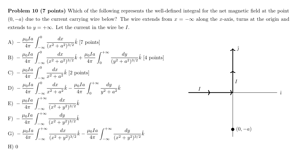 Solved Problem 10 (7 ﻿points) ﻿Which of the following | Chegg.com