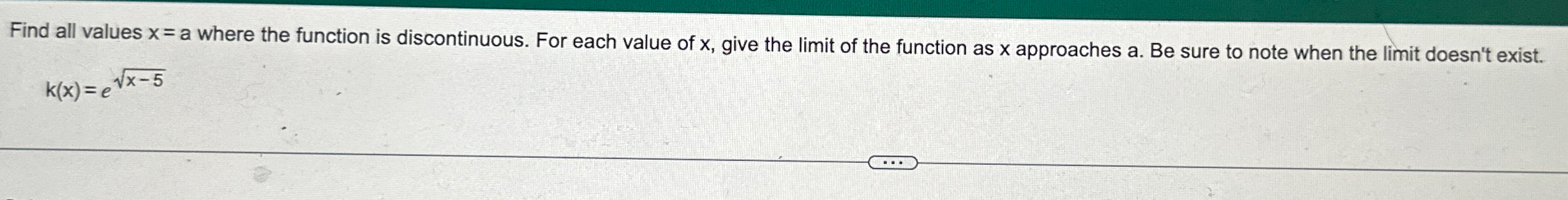 Solved Find all values x=a where the function is | Chegg.com