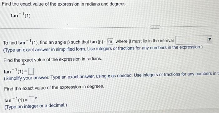 Find the exact value of the expression in radians and | Chegg.com