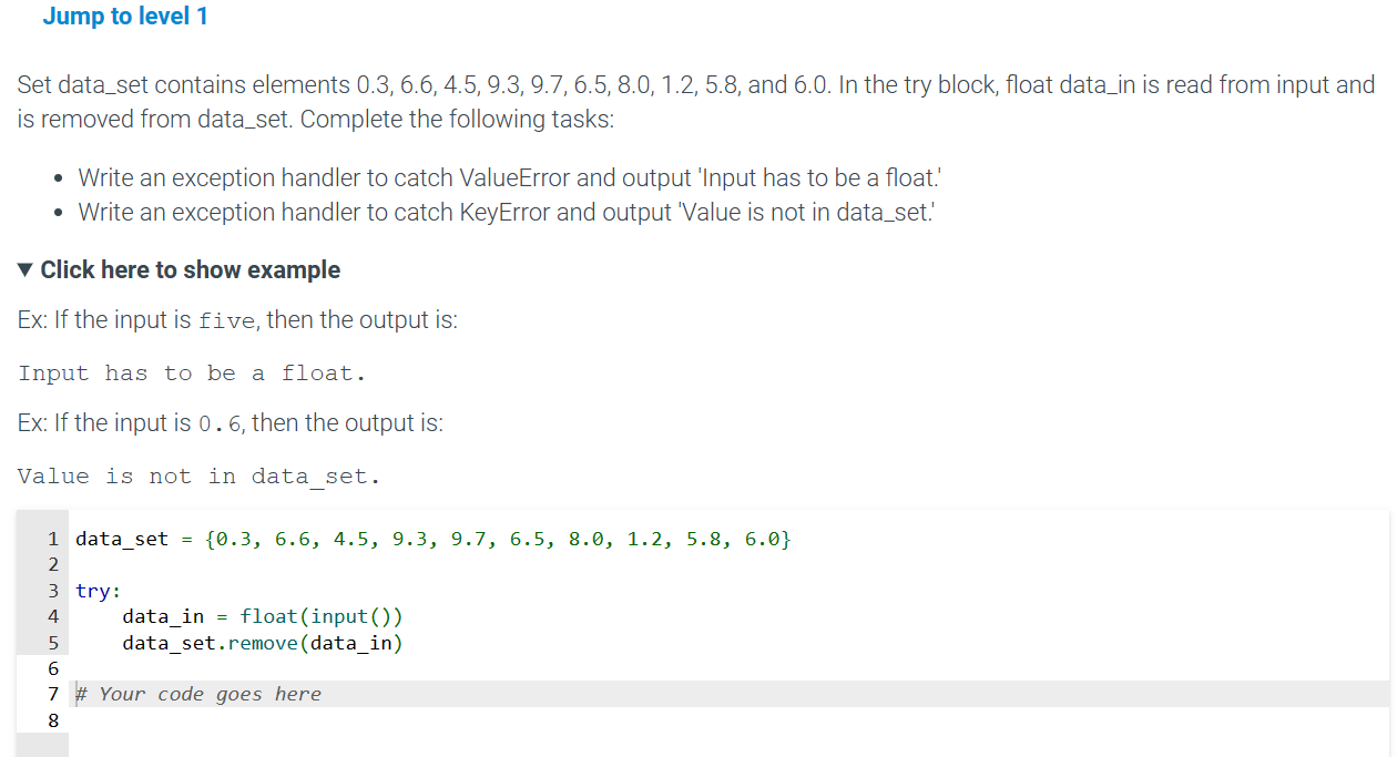 Solved Jump to level 1Set data_set contains elements | Chegg.com