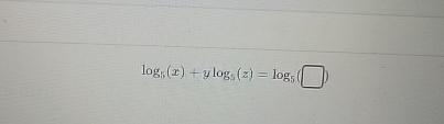 Solved log5⁡(x)+ylog5⁡(z)=log5⁡ | Chegg.com