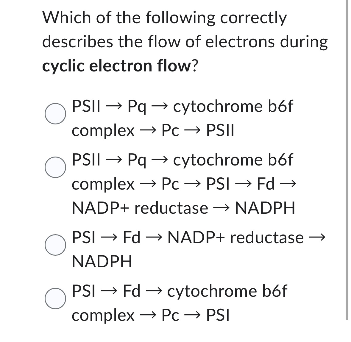 Solved Which of the following correctly describes the flow | Chegg.com