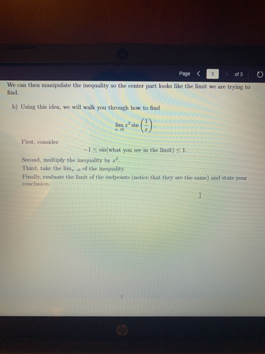 Solved 6. BONUS: The Squeeze Theorem states the following: | Chegg.com
