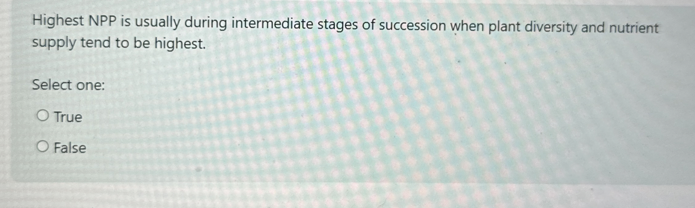 Solved Highest NPP is usually during intermediate stages of | Chegg.com