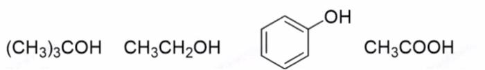 Solved (CH3)3COH CH3CH2OH CH3COOH | Chegg.com