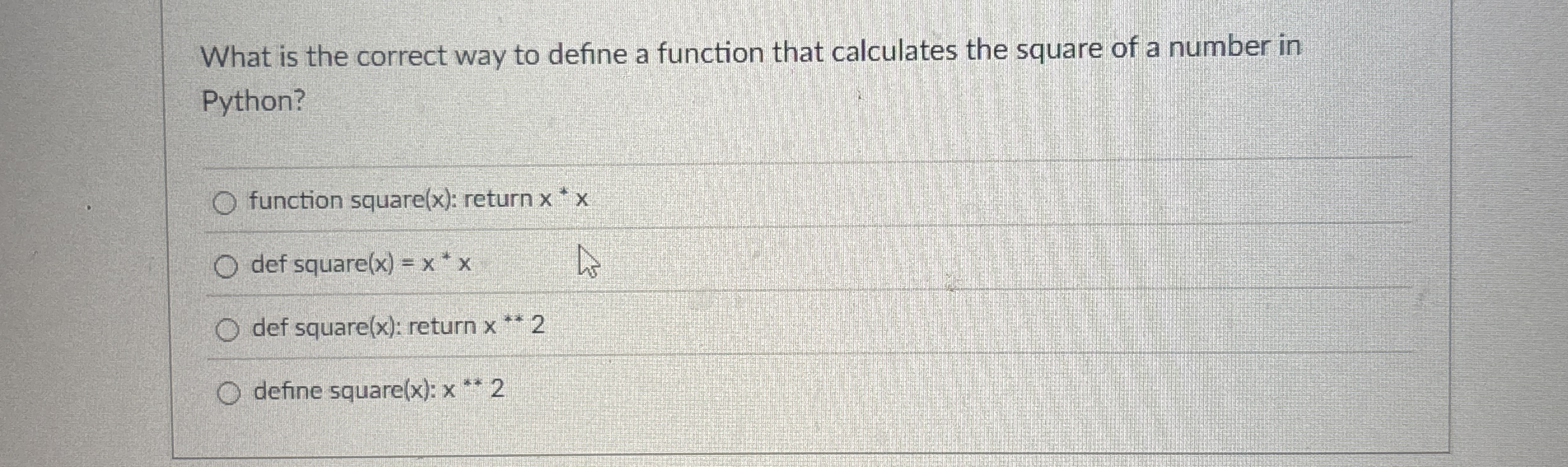 What is the correct way to define a function that | Chegg.com