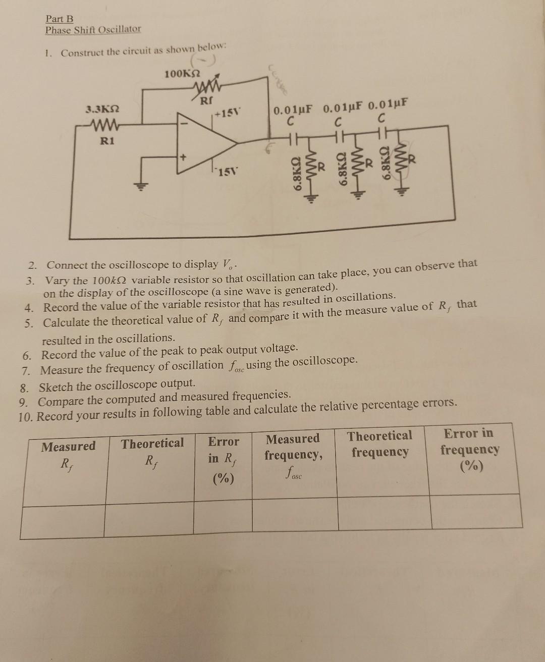 Solved 1. Construct the circuit as shown below: 2. Connect | Chegg.com